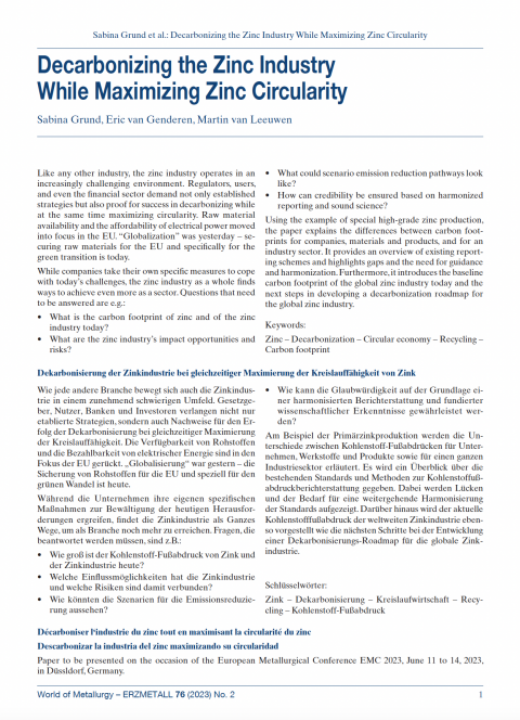 Climate Change | ZINC. International Zinc Association
