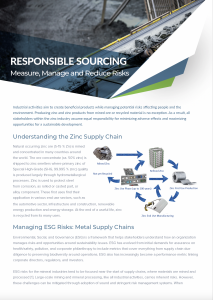 Responsible Sourcing | ZINC. International Zinc Association